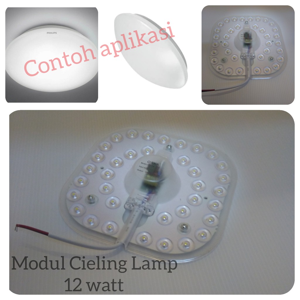Jual Refill isi lampu LED baret ceiling 12watt 12 watt 12w Modul TL ...
