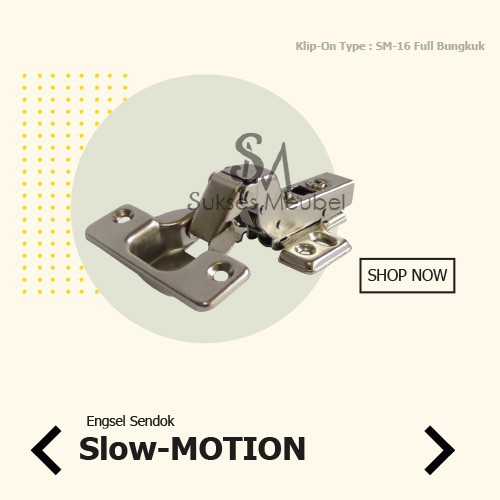 Jual SM - 16 ENGSEL SENDOK HUBEN SLOW MOTION SOFT CLOSE HIDROLIK SM-16 FULL BUNGKUK FULL BENGKOK ...