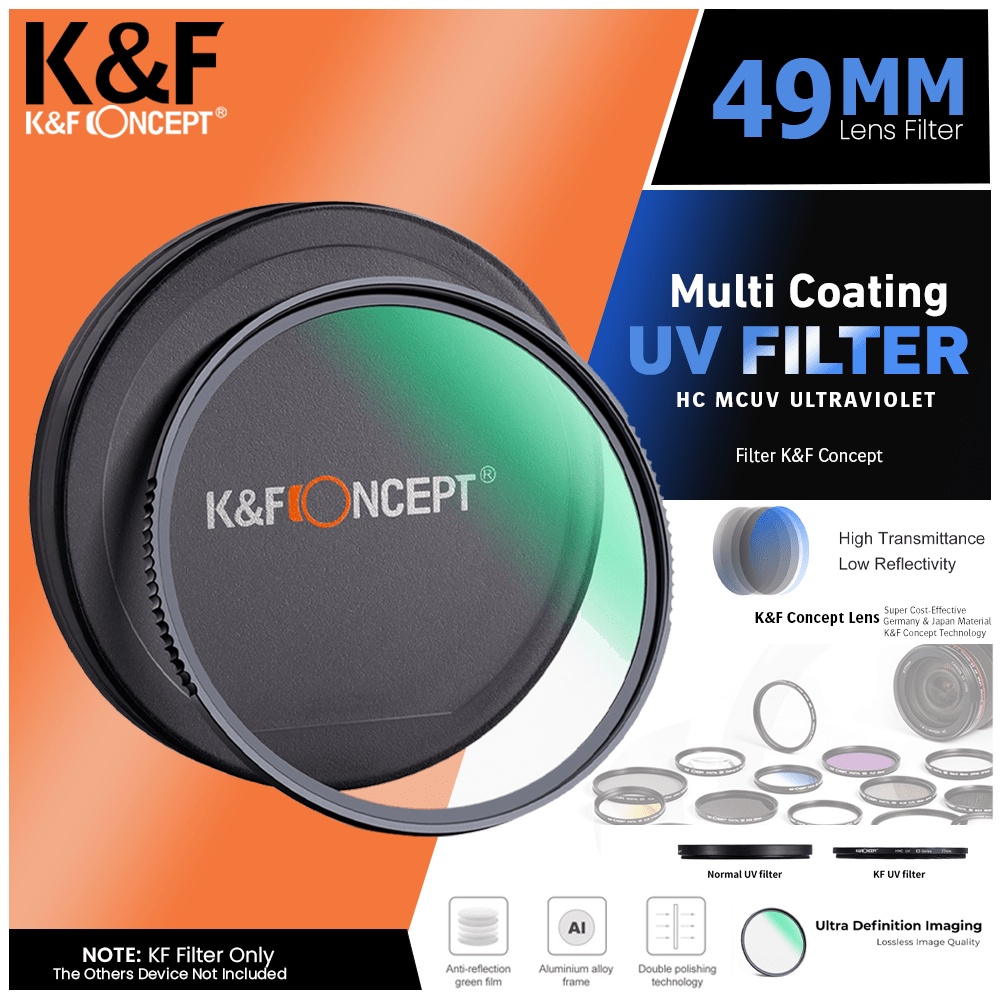 Jual KNF Concept 49mm Filter Nano-X HD MC UV Filter Multi Coating K&F Concept | Shopee Indonesia