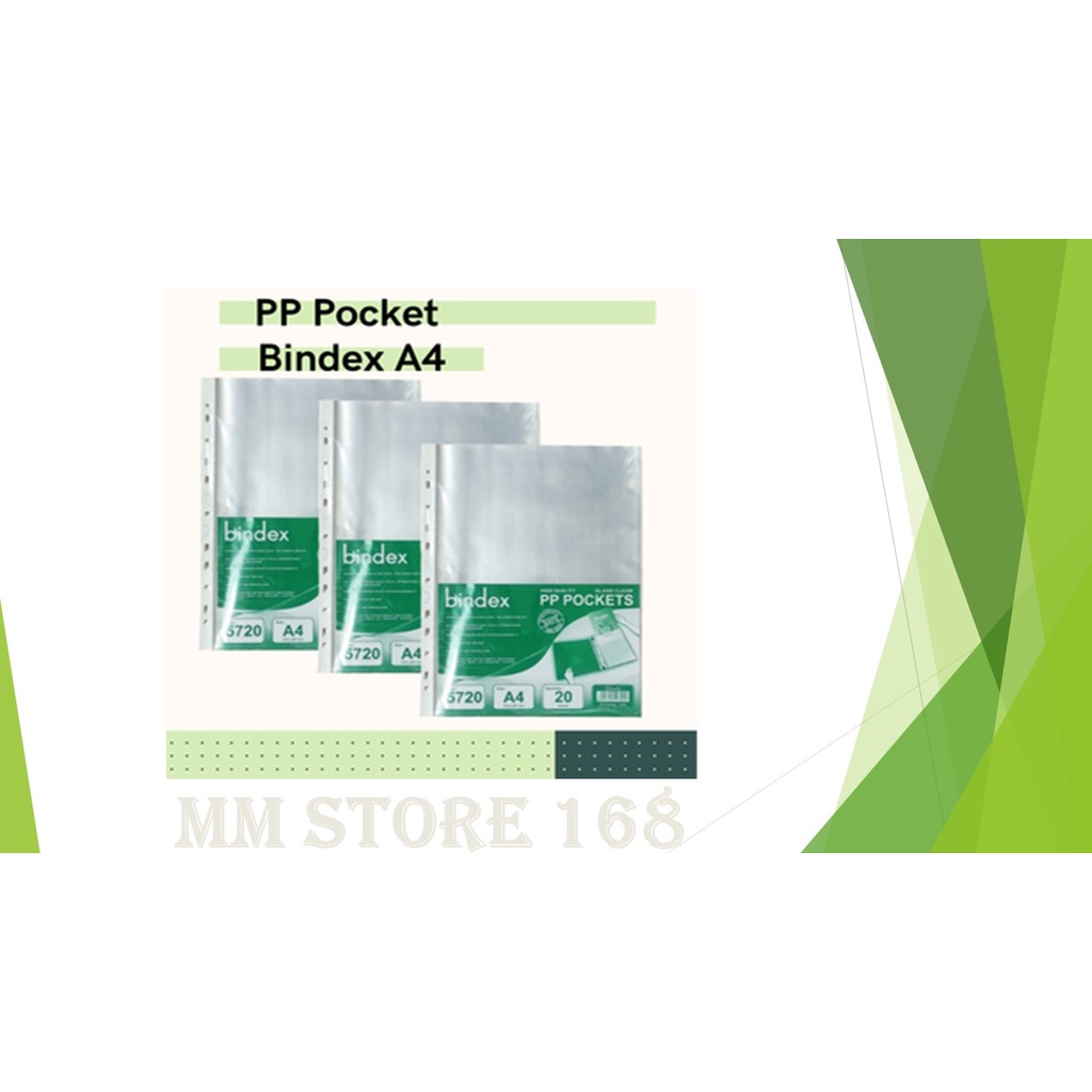 Jual PP Pocket / Plastik Pocket / Sheet Protector Ukuran A4 Merk Bindex ...