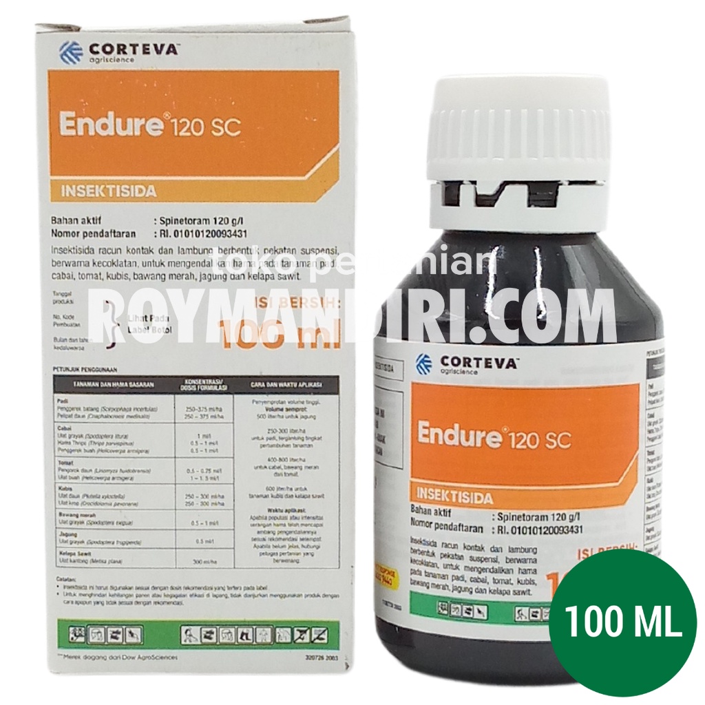 Jual Insektisida Ulat Racun Kontak Lambung Endure 120SC @100 ml ...