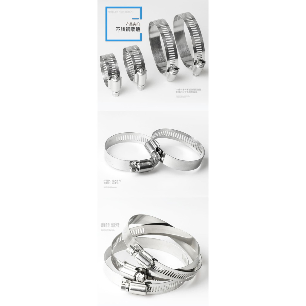 Jual Stainless Hose Clamp Selang Klem 4-1/2" 91-114mm Full Stainless ...