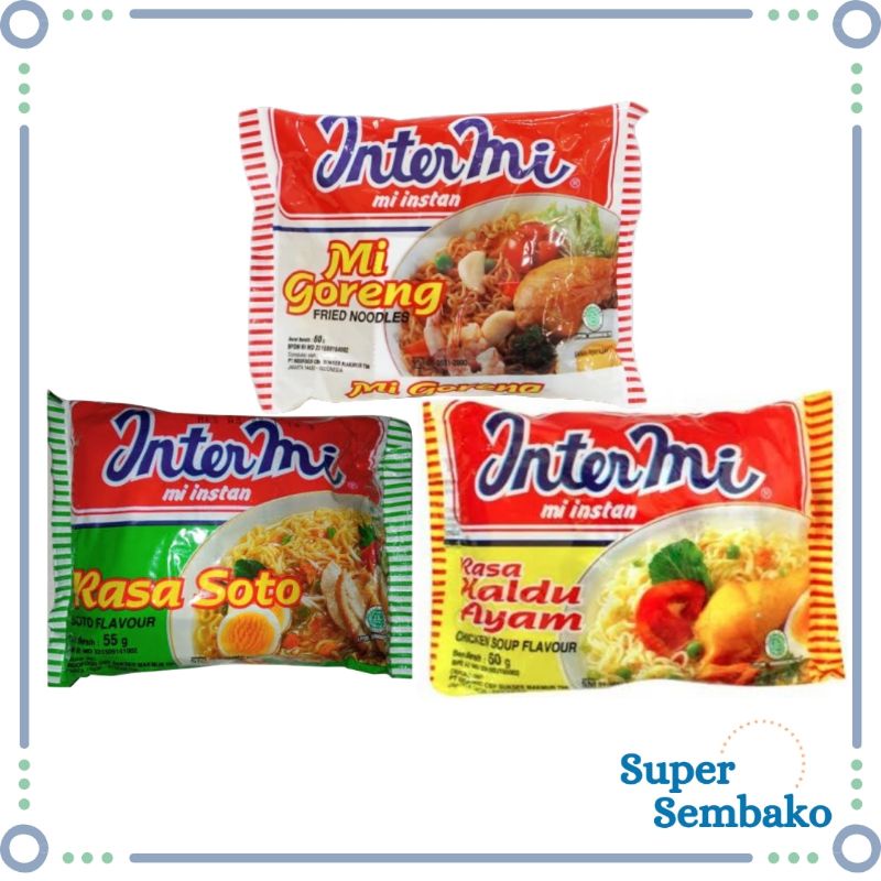 Jual MIE INSTAN INTERMI RASA MI INSTAN GORENG KUAH SOTO KALDU AYAM 60gr ...