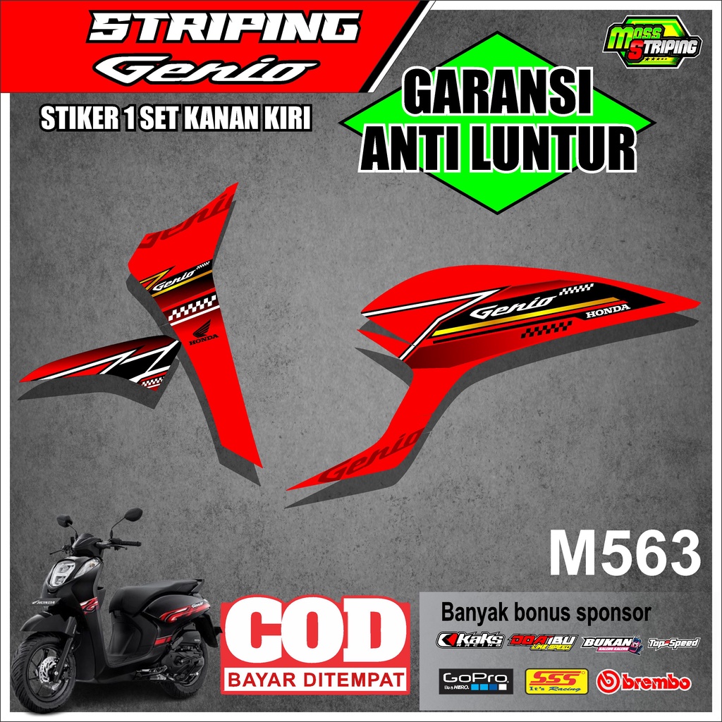 Jual Sticker Striping Variasi Genio Semi Full Kode M563 - Stiker ...