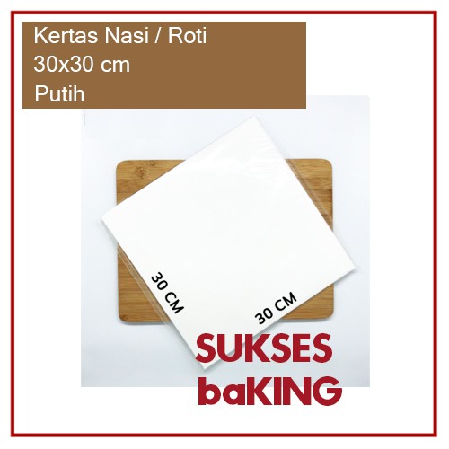 Jual Kertas Nasi Laminasi 30x30 cm (100 PCS) - Kertas Nasi / Burger ...