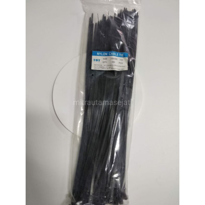 Jual KABEL TIE TIES 300 MM /CABLE TIE-HITAM-PUTIH | Shopee Indonesia