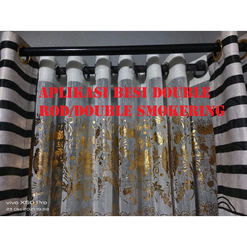 Jual BATANG TIANG BESI GORDEN DOUBLE BULAT FULL SET BESI VITRASE DOUBLE ...