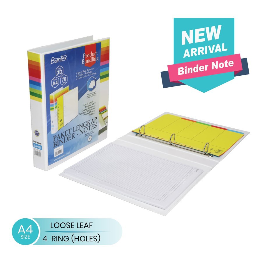 Jual Bantex Insert Binder Noted Side Opening | Shopee Indonesia