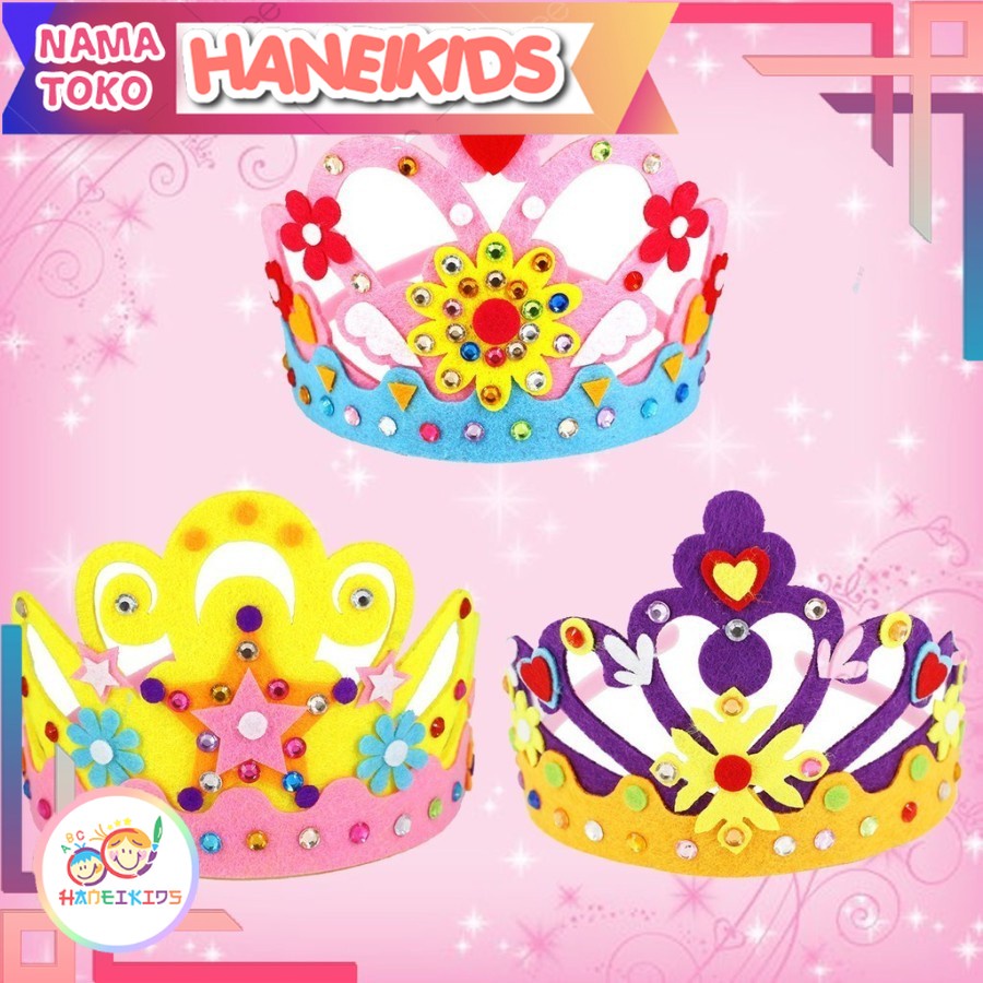 Jual HANEI MEMBUAT MAHKOTA ULANG TAHUN DIY ANAK CROWN PRINCESS CRAFT ...