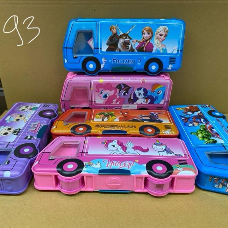 Jual Tempat pensil magnet bus roda rautan karakter Frozen Pony ...