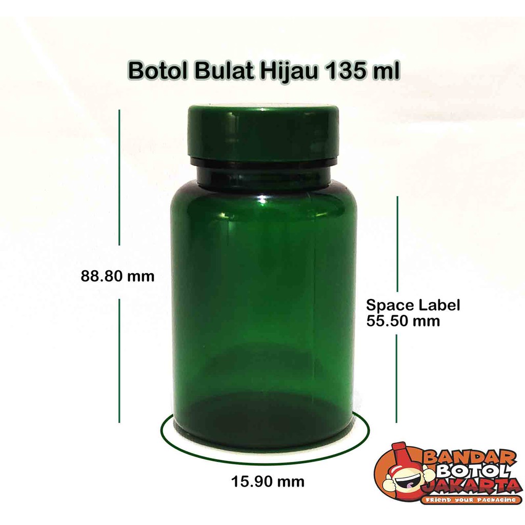 Jual Botol Bulat 135 ml Hijau | Shopee Indonesia