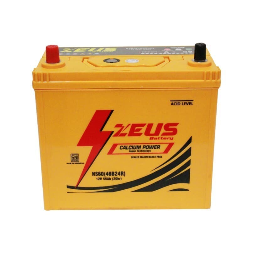 Jual Aki mobil Toyota Rush, Hilux, Etios Valco Zeus Battery NS60 46B24R Calcium Power Aki Kering ...