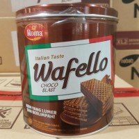 Jual ROMA WAFELLO KALENG 234 GRAM / WAFER COKLAT CARAMEL KUE LEBARAN ...