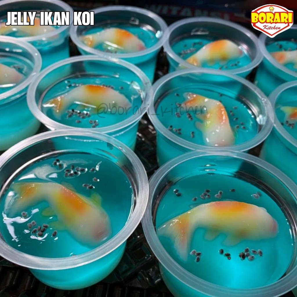 Jual Jelly Cup Ikan Koi / Puding Cup / Pudding Karakter / Snack Ulang ...