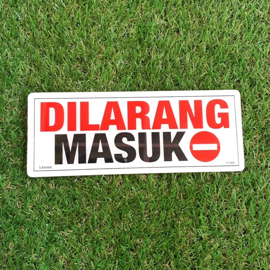 Jual SIGN BOARD ACRYLIC DILARANG MASUK AKRILIK PERINGATAN SIGN LABELING ...