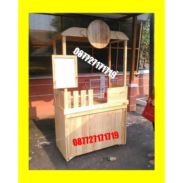 Jual gerobak minimalis/gerobak kayu/gerobak murah | Shopee Indonesia