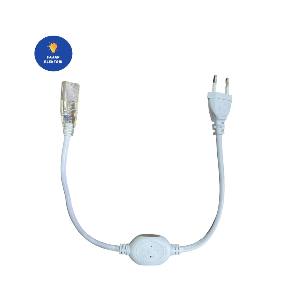 Jual KABEL COLOKAN SOCKET NEON FLEX JACK LAMPU 220V SELANG STRIP ...