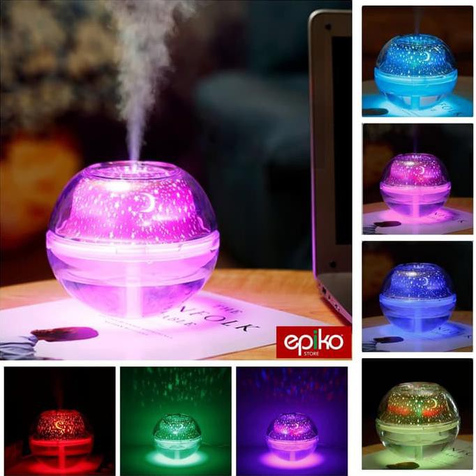 Jual Air Humidifier Diffuser Aromaterapi + 7 Lampu LED Projection ...