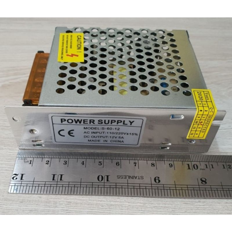 Jual Adaptor power suply swithcing jaring 12V 5A CCTV lampu led pompa | Shopee Indonesia