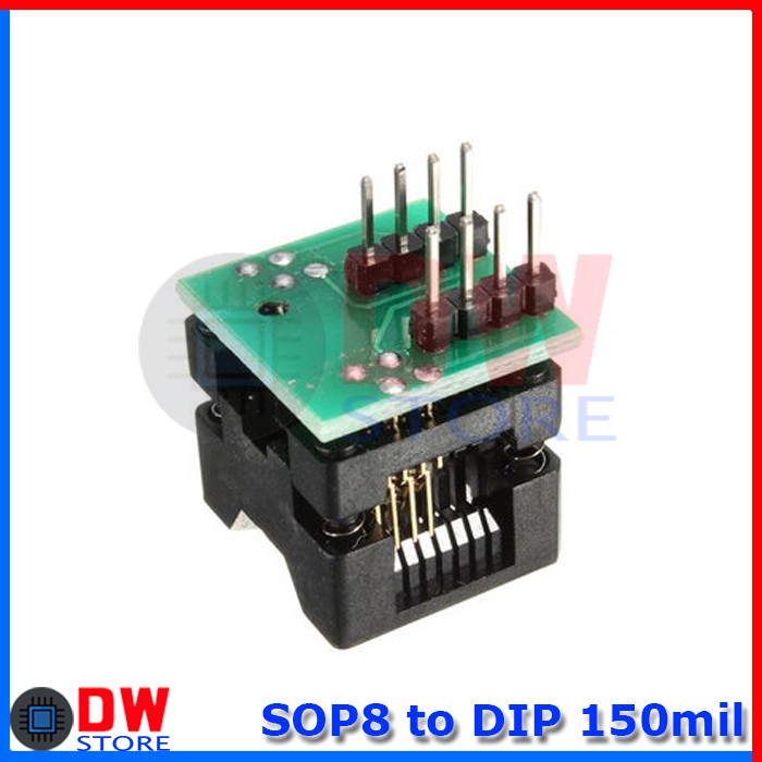 Jual SOP8 SOIC8 to DIP8 SA602 IC Socket Programmer Adapter CH341A ...