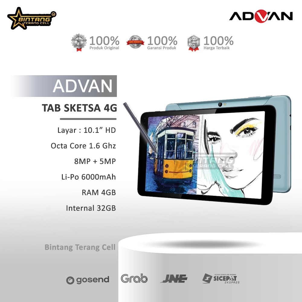 Jual Advan Tablet Sketsa 10inch - Tab Pen Cover | Shopee Indonesia
