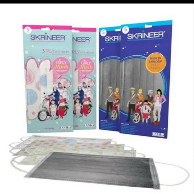 Jual Masker Skrineer masker earloop dan girlyhijab masker hijap ...