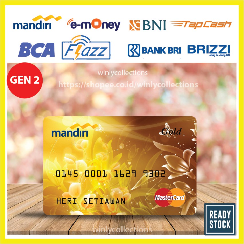 Jual KARTU EMONEY DEBIT CARD MASTER BUNGA GOLD ETOLL MANDIRI FLAZZ BCA ...