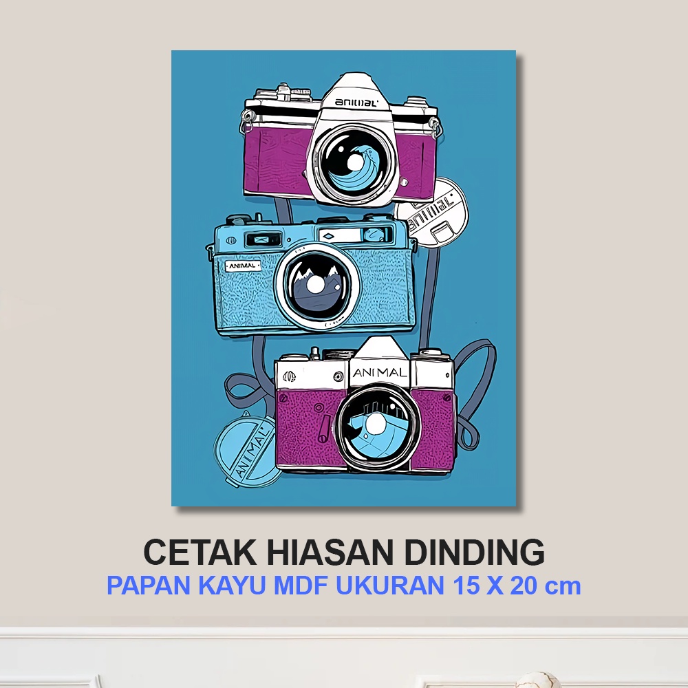 Jual CM DECOR - POSTER KAMERA AESTETIK FOTOGRAFI WALL DECOR KAYU ...