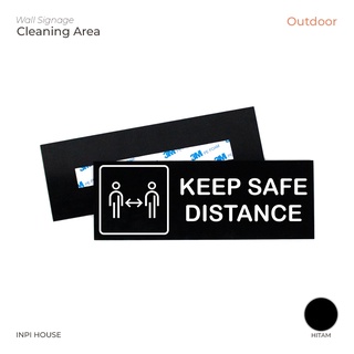 Jual keep safe distance signage - sign system jaga jarak - logo ...