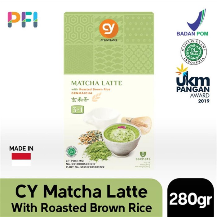 Jual DISKON - (BISA COD) CY Matcha Latte with Roasted Brown Rice ...