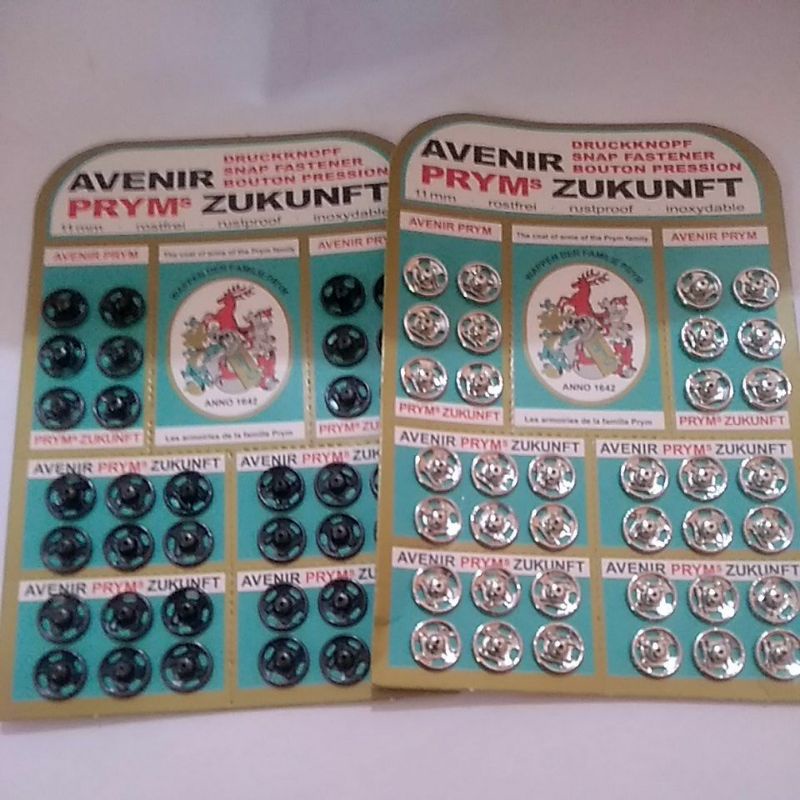 Jual kancing cetit kancing ceplis besar ukuran 11mm prym per lembar ...