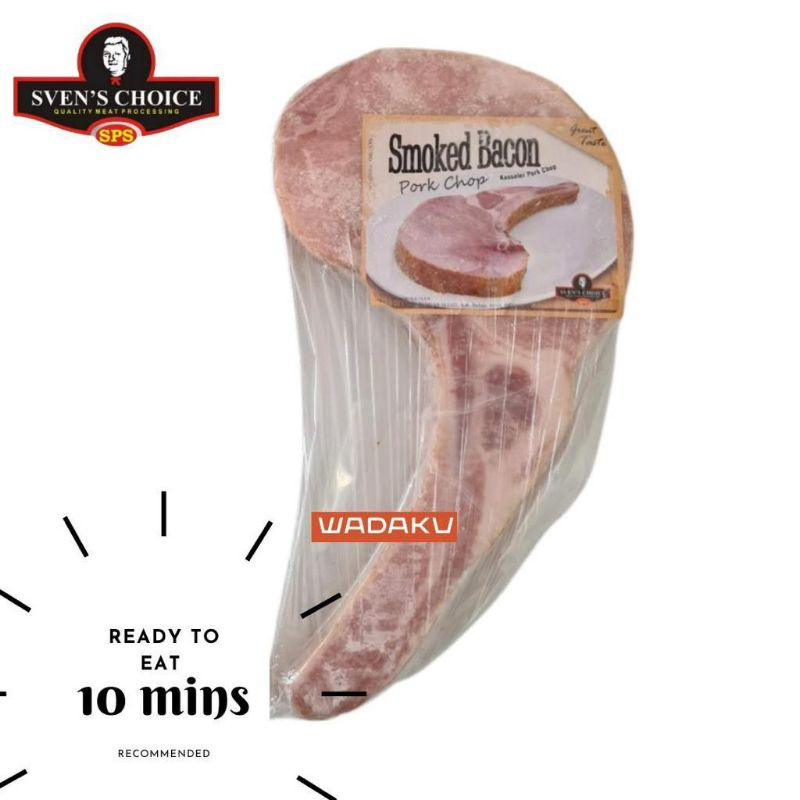 Jual Sven's choice smoked Bacon Pork Chop Christmas menu 180g | Shopee ...