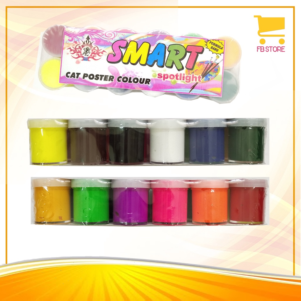 Jual Cat Poster Colour Smart Spotlight Isi 12 Pcs | Shopee Indonesia