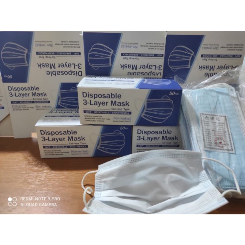 Jual Masker Earloop DENGAN DOS / Telinga BIRU Non medis | Shopee Indonesia