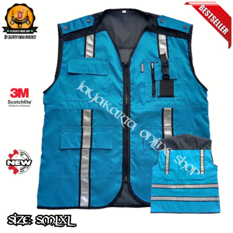 Jual ROMPI SAFETY 3M SCOTLIGHT BIRU TURKIS HITAM TASLAN WATER PROOF ...