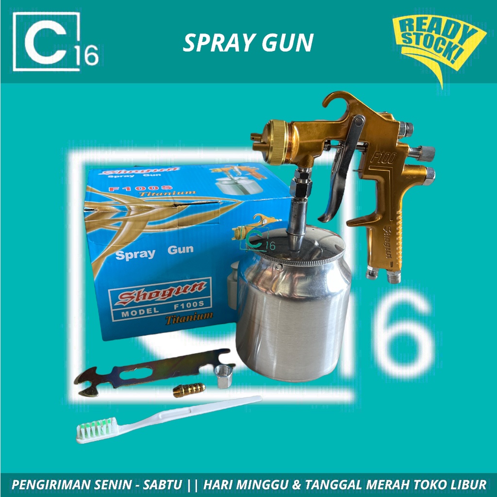 Jual Spray Gun Spraygun F100S Alat Semprot Cat Tipe Dot Model F100S ...