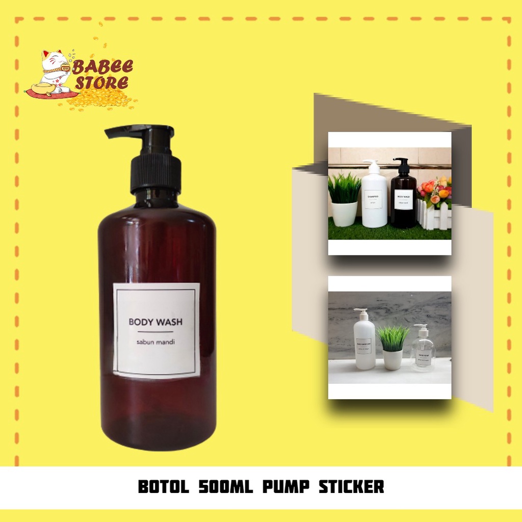 Jual BOTOL SABUN CAIR PUMP LABEL STICKER / BOTOL REFILL SABUN AESTHETIC ...
