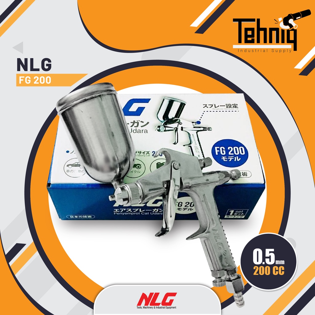 Jual Nozzle Semprotan Cat Mini Spray Gun NLG FG 200 | Shopee Indonesia