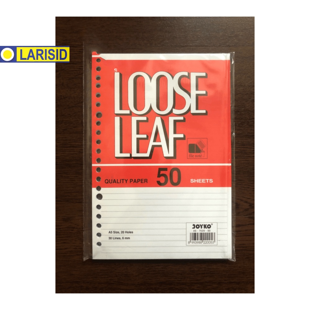Jual LOOSE LEAF ISI KERTAS FILE BINDER JOYKO A5-7020 50 LEMBAR | Shopee Indonesia