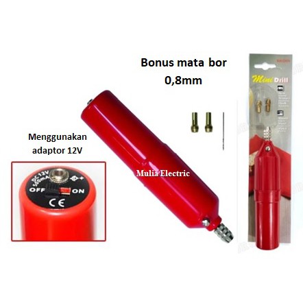 Jual Bor Mini Drill PCB 12v Alat Pembuat Lobang Mata Mesin Grinder ...