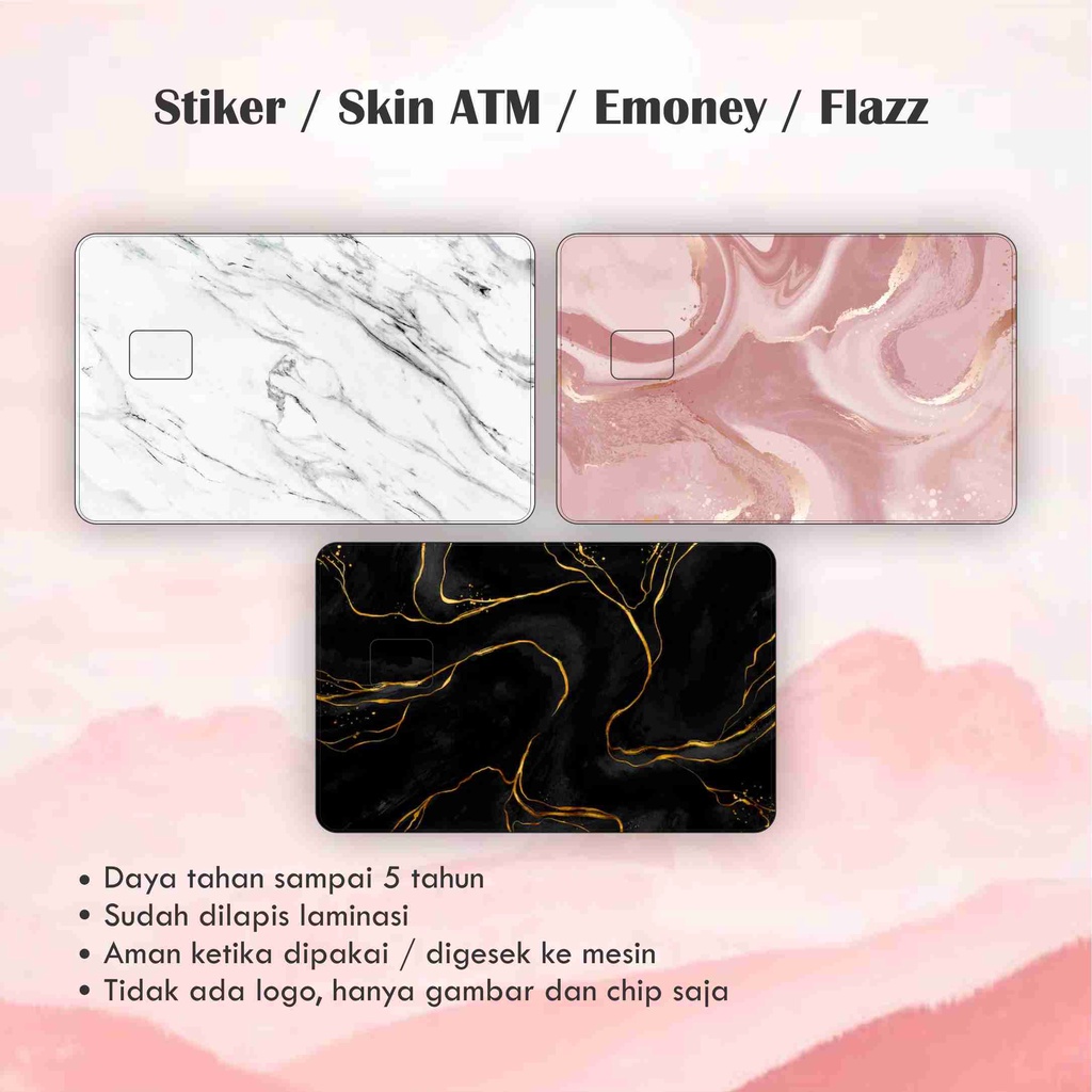 Jual Stiker ATM / Flazz / Emoney / Garskin / Skin Kartu Marble | Shopee ...