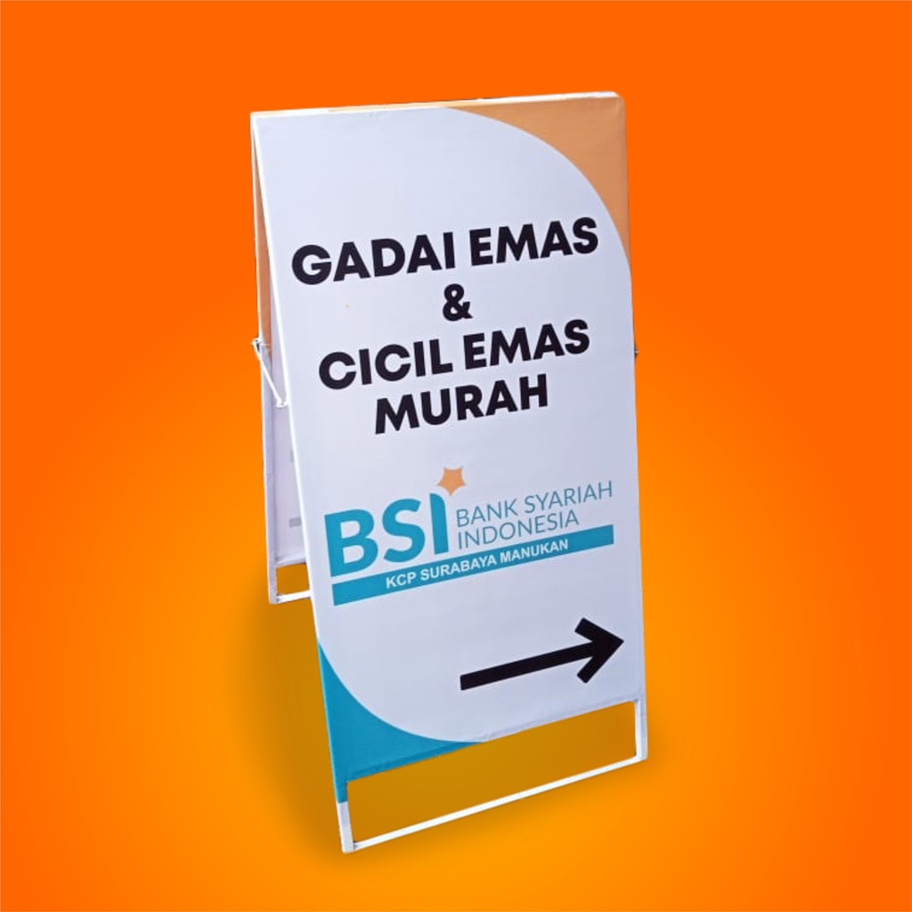 Jual Standing Banner Spanduk Bank BSI Gadai Emas | Shopee Indonesia