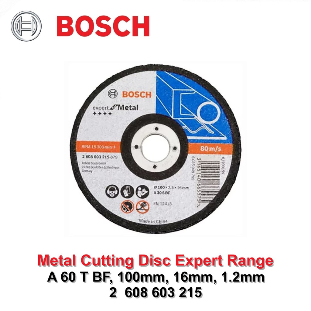 Jual Mata Potong Gerinda 4" Bosch A60TBF 100mm Expert Range Metal Cutting Disc | Shopee Indonesia
