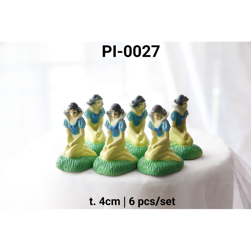 Jual PI-0027 Figure figurine patung hiasan kue princess snow white ...