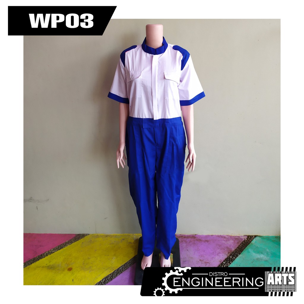 Jual Wearpack Safety Model Terusan Kombinasi Biru-Putih - Seragam ...