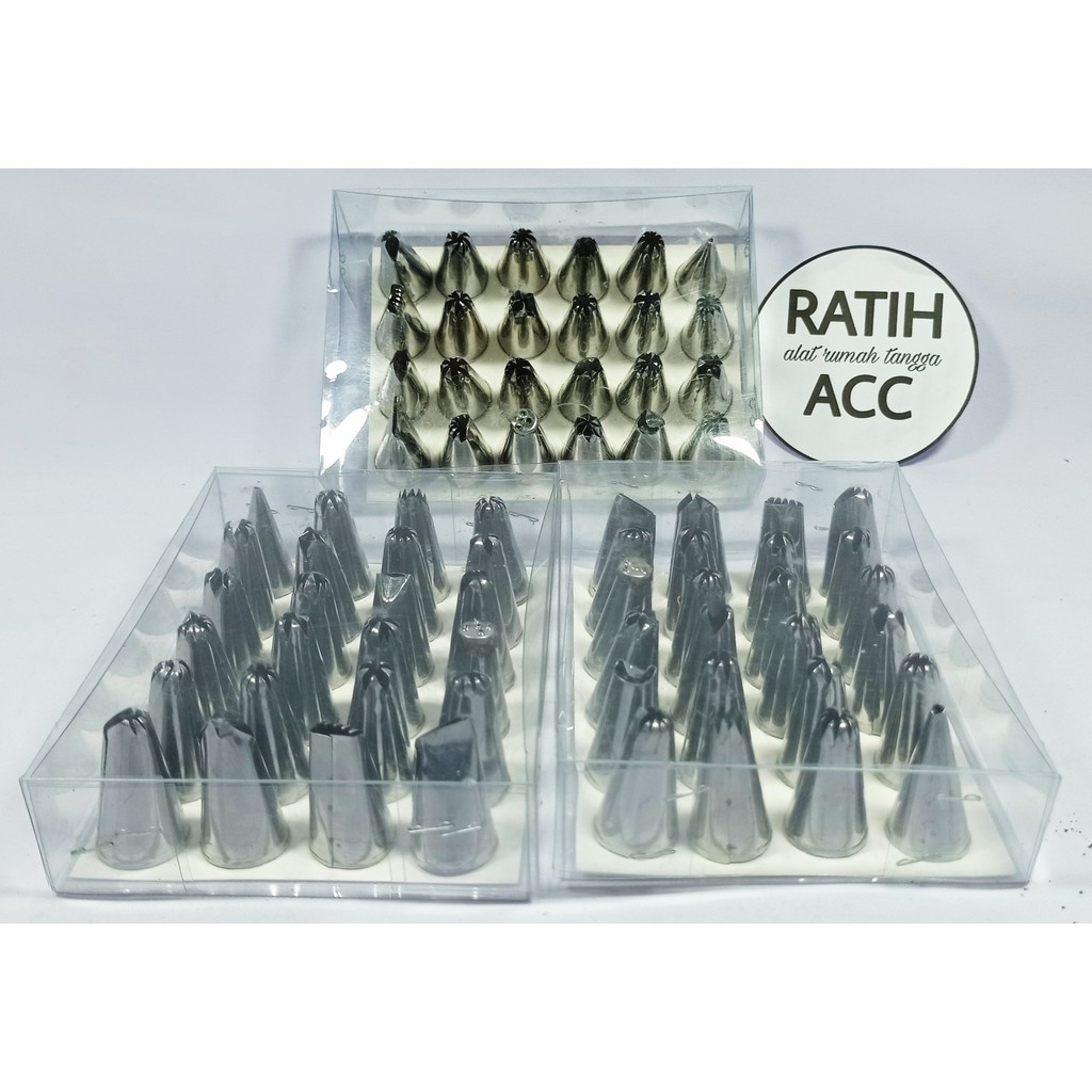 Jual SPUIT ROTI STAINLESS 1SET ISI 24PCS MODEL KEMASAN MIKA | Shopee ...