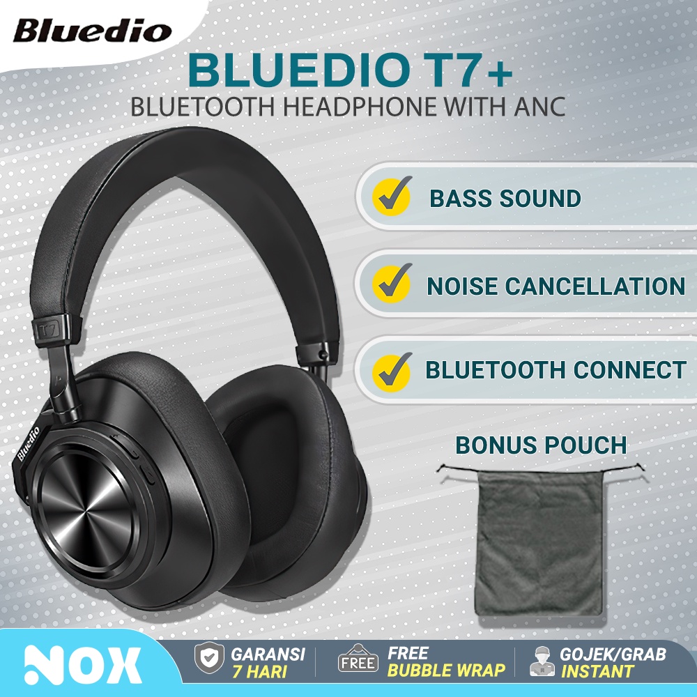Jual Bluedio T7 Plus + Headphone bluetooth wireless kabel noise ...