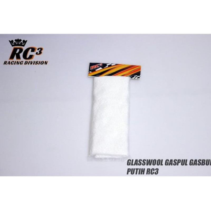 Jual GLASSWOOL gaspul gaswol putih anti bakar rc3 racing | Shopee Indonesia