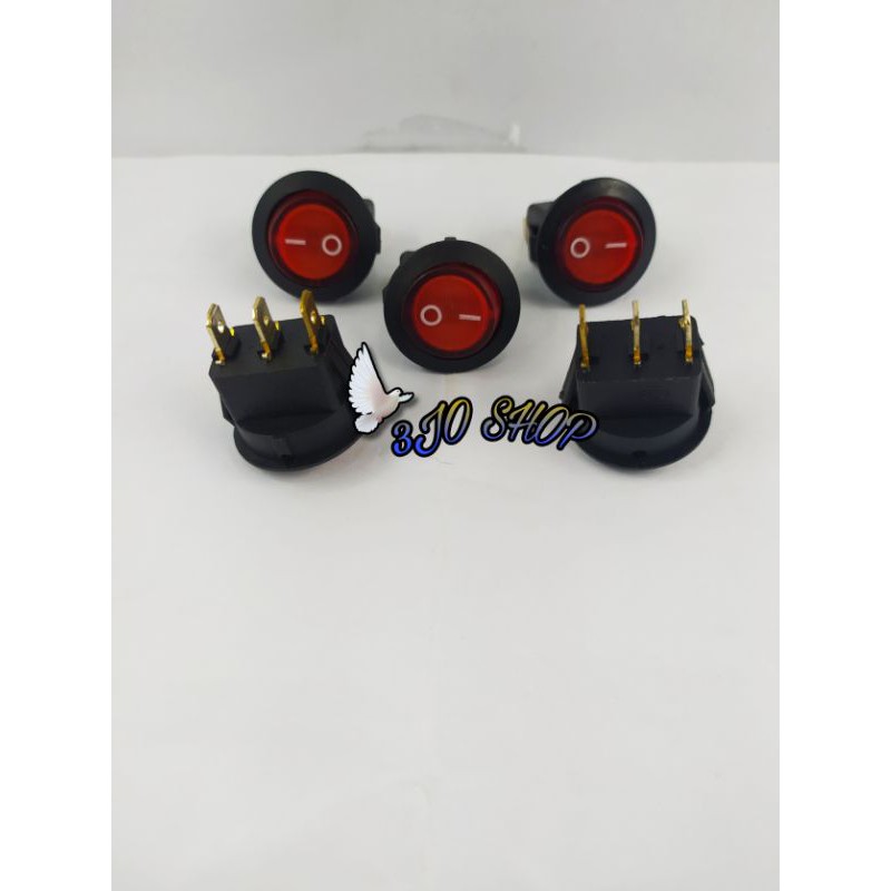 Jual SAKLAR BULAT KAKI 3 / SWITCH ON OFF 3 PIN SEDANG | Shopee Indonesia