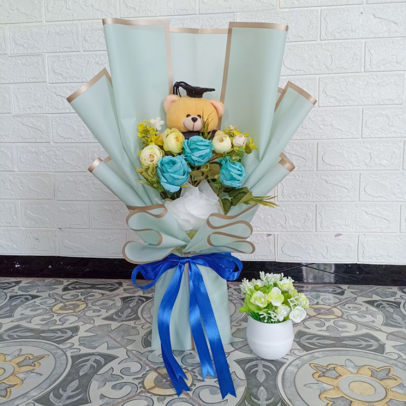 Jual BUCKET BONEKA DAN BUNGA ARTIFICIAL/BUCKET WISUDA/BUCKET ULANG ...